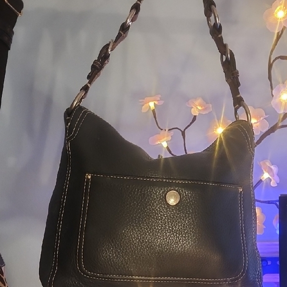 Coach | Bags | Coach 209 Pebble Leather Turnlock Closure Shoulder Bag ...